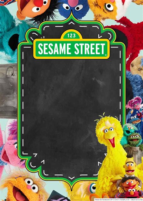 Free Sesame Street Templates Invitations
