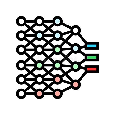 Deep Learning Layers Machine Color Icon Vector Illustration Stock