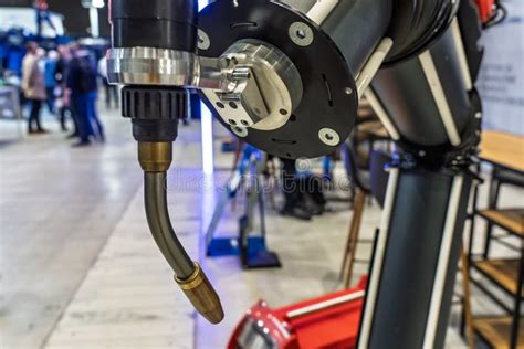 Robot Welding Steel Industrial Welding Robot And Working With Metal