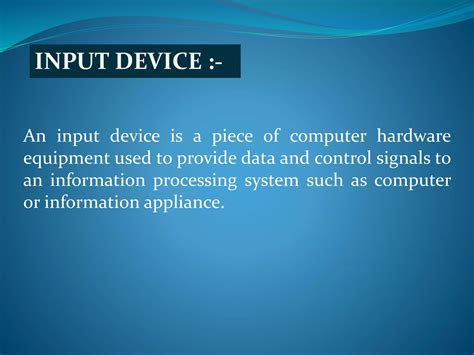 Input And Output Device Pptx