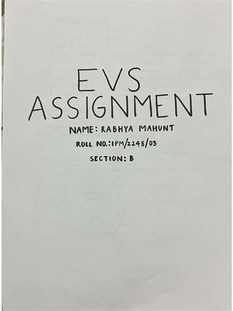 Evs Assignment Pdf