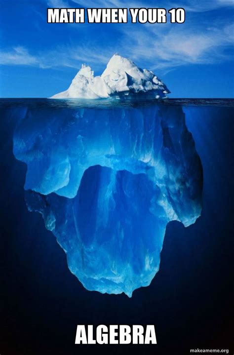 Math When Your 10 Algebra Iceberg Meme Generator