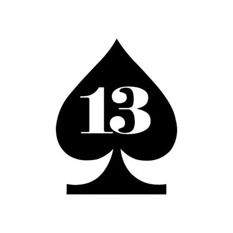 Lucky 13 Spade Custom Cut Vinyl Decal Sticker Decals Hut