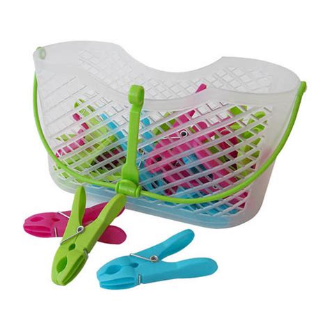 Кошница с щипки за пране 30 броя 82мм ⋆ Masterhaus