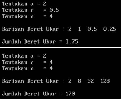 Dasar Pemrograman Komputer Program Deret Geometri Dengan Bahasa C