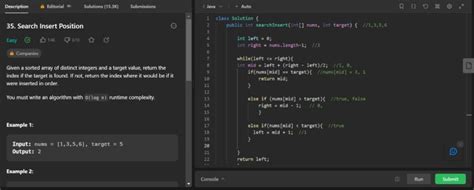 Ankana Majee On Linkedin Algorithmchallenge Searchinsertposition Algorithm Binarysearch