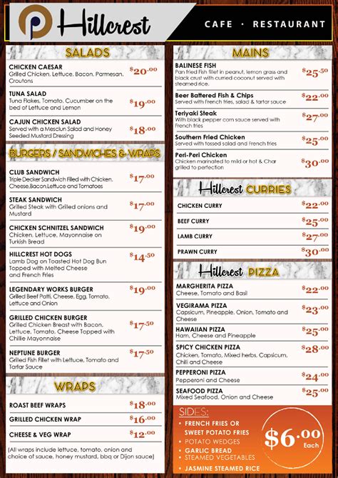 Lunch Menu Suva Peninsula Hotel