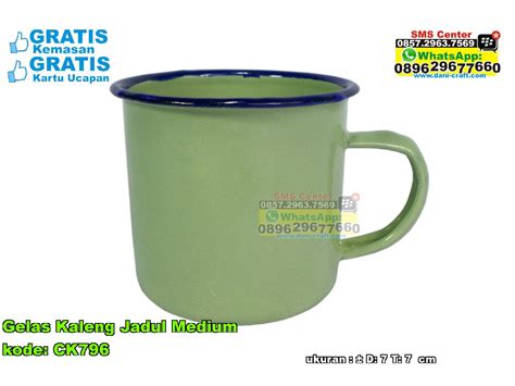 Gelas Cangkir Kaleng Jadul Medium Enamel Souvenir Pernikahan