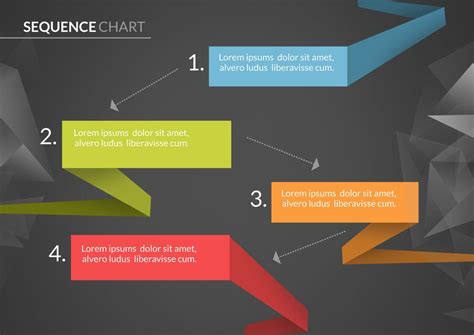 Colorful Arrow Sequence Chart Template