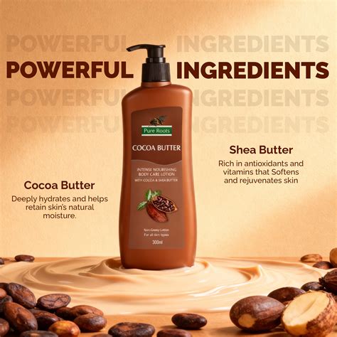 Buy Cocoa Butter Body Lotion 300ml Online Pure Roots Herbal