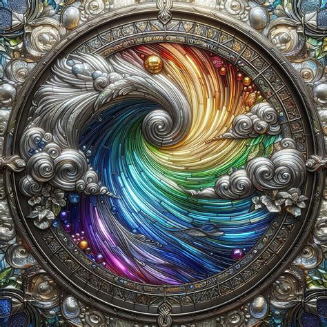 Download Ai Generated Rainbow Spiral Royalty Free Stock Illustration