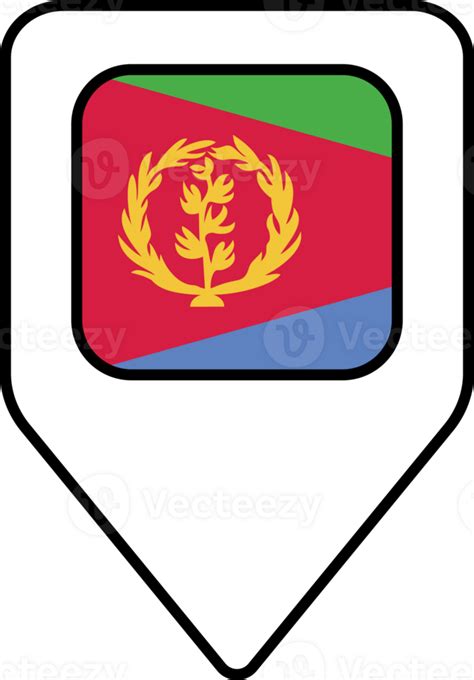 eritrea flag map pin navigation icon square design 24076392 png