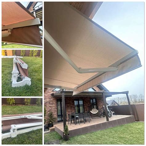 ᐉ Маркіза навіс на терасу балкон висувна з ручним механізмом 1 5х2 м • Краща ціна в Києві
