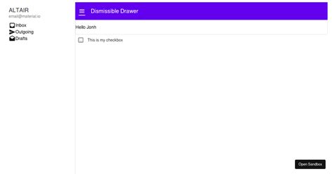 Svelte Drawer Codesandbox