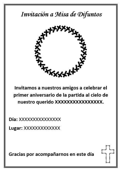 Fondos De Tarjetas De Invitación A Misa De Difuntos Gratis