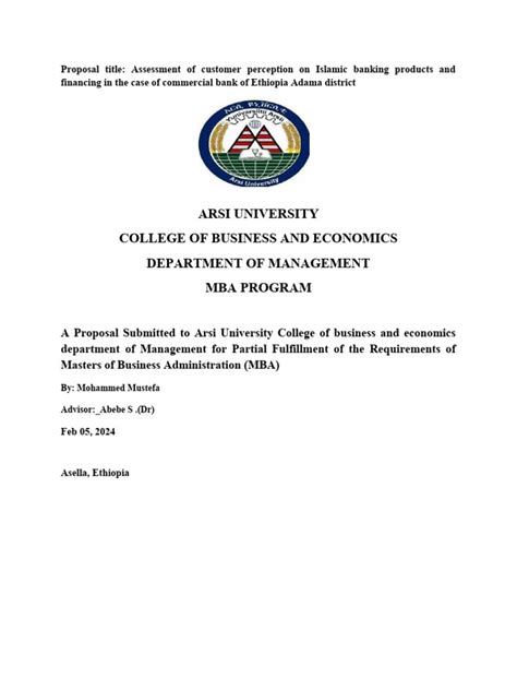 Final Thesis Proposal Download Free Pdf Islamic Banking And Finance