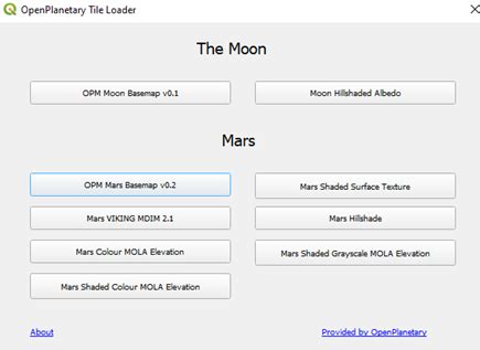 OpenPlanetary Tile Loader QGIS Plugin TYC GIS
