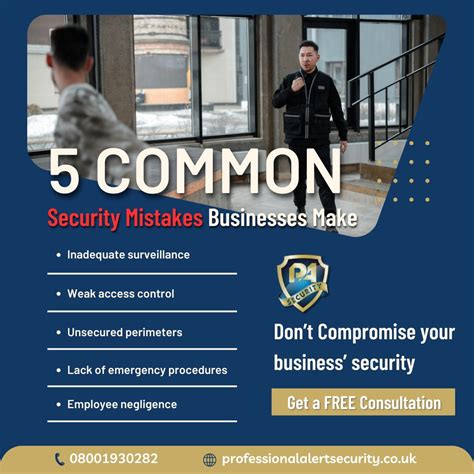 Professional Alert Security Ltd On Linkedin 🚨 5 Common Security