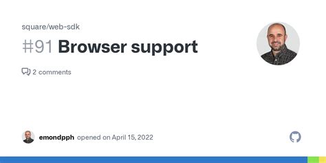 Browser Support · Issue 91 · Squareweb Sdk · Github