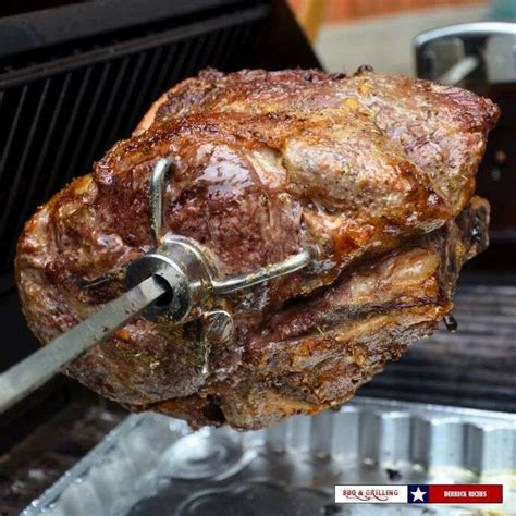 Learn How To Grill Prime Rib On A Rotisserie Spit For A Mouthwatering