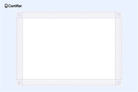 Blank Computer Certificate Borders