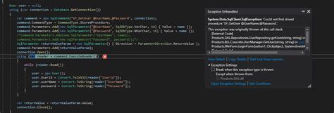 Read The Return Value Of Sql Server Stored Procedure In C Stack Overflow
