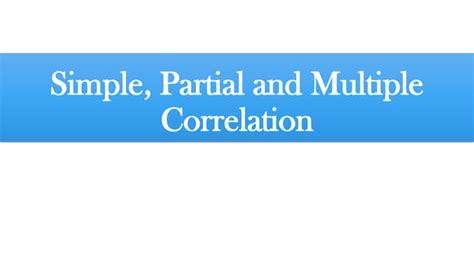 03 Simple Partial Multiple Correlation Pdf
