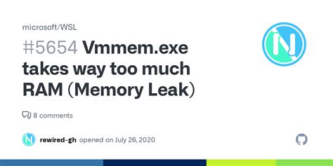 Vmmemexe Takes Way Too Much Ram Memory Leak · Issue 5654