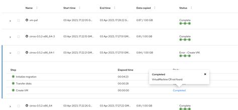 Vms That Are Successfully Migrated From Openstack Are Shown With Error · Issue 281 · Kubev2v