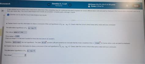 Solved Their Own Funds No The Excel Data Analysis Tool
