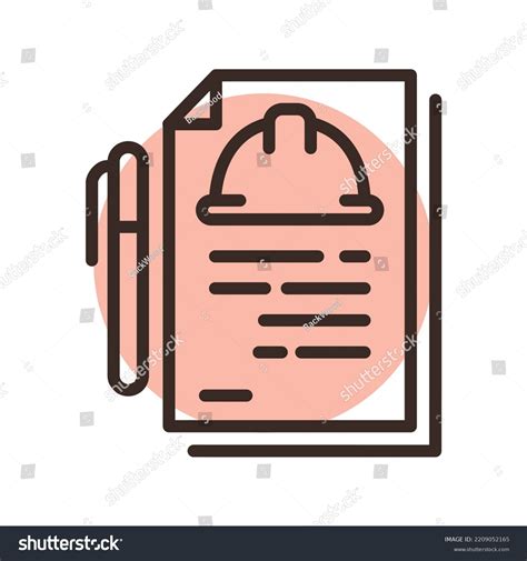 estimate documentation black line icon building stock vector royalty