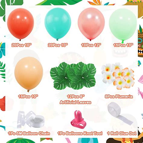 Tropical Balloon Garland Arch Kit For Hawaii Luau And Tropical Parties