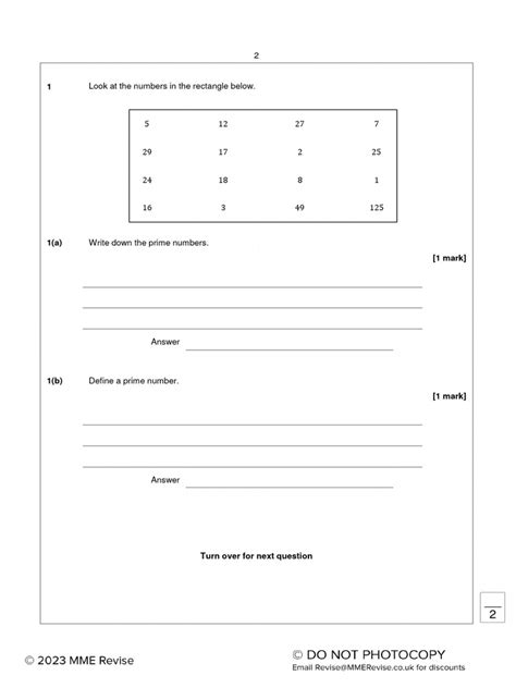 Prime Factor Trees Hcf Lcm Questions Mme Pdf