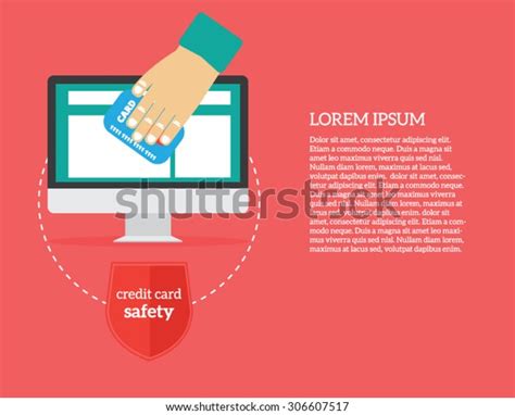 Secure Payment Credit Card Padlock Vector Stock Vector Royalty Free 306607517 Shutterstock