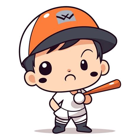야구 선수 소년 귀여운 만화 터 일러스트레이션 Aaa 프리미엄 벡터 야구 선수 소년 귀여운 만화 터 일러스트레이션 Aaa 프리미엄 벡터