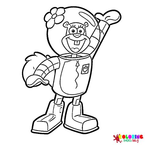 Sandy Cheeks Coloring Pages Free Printable Pdf Online Coloring