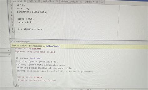 Dynare Does Work But Does Not Run My Example Installation And Setup