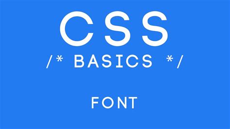Css Basics Tutorial 9 Font Youtube