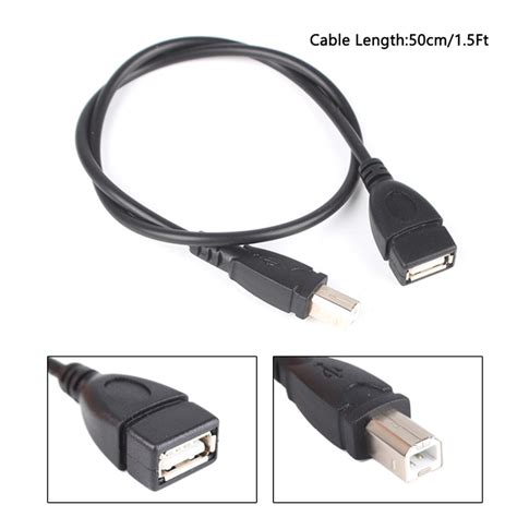 USB 2 0 Type A Female To USB B Male Scanner Printer Extension Adapter Cable Shopee Philippines