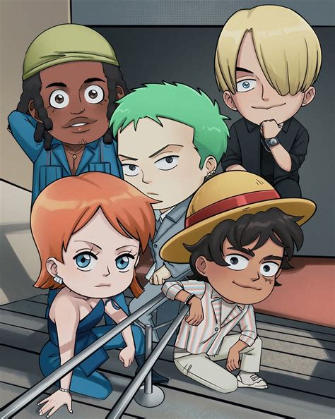 Nami Monkey D Luffy Roronoa Zoro Sanji And Usopp One Piece And More Drawn By Adelheid