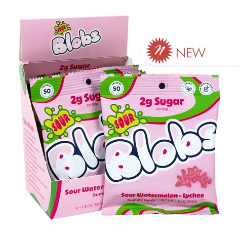 Blobs Gummy Candy Sour Watermelon 18oz Nassau Candy