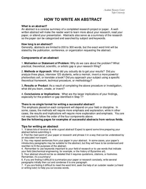 ️ How To Format An Abstract For A Research Paper Format For A Research