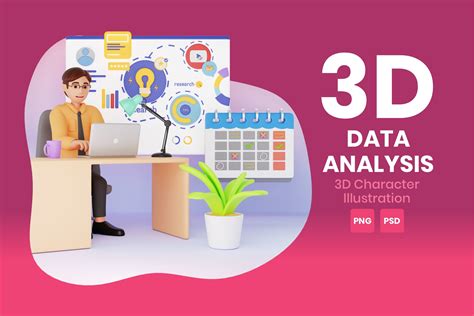 Data Analysis 3d Character Illustration Graphic By Imoogigraphic