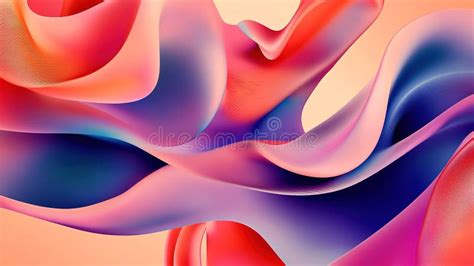 Abstract Flowing Shapes In Vibrant Colors Blend Together Creating A Visually Captivating