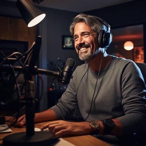 Radio Personality On Streaming Ai Generated Image Premium Ai