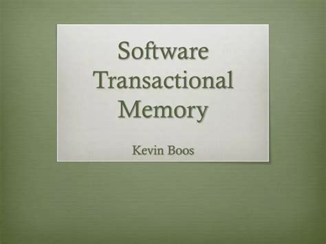 Ppt Software Transactional Memory Powerpoint Presentation Free