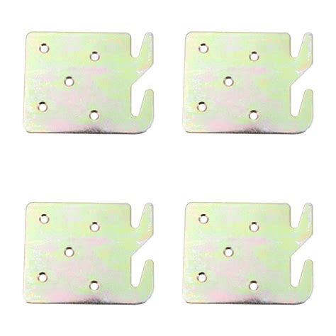 4pcs Bed Accessories Wood Bed Rail Bracket Bed Rail Hooks Plates Beds