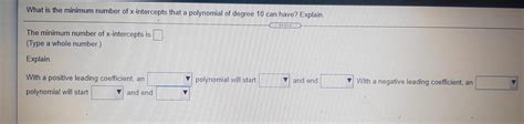 solved what is the minimum number of x intercepts that a