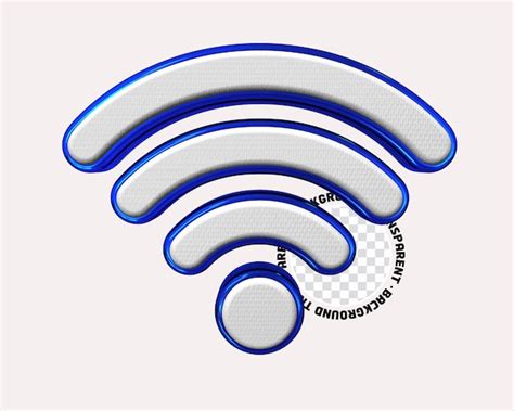 Premium Psd Render Wireless Wifi 3d Free Blue Editable Psd