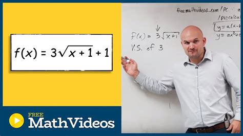 Find The Transformations Domain And Range The The Square Root Function Youtube